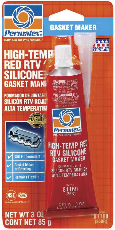 Hi-Temp RTV Silicone Red 3oz Carded Tube Ultra – Coastal Race Parts